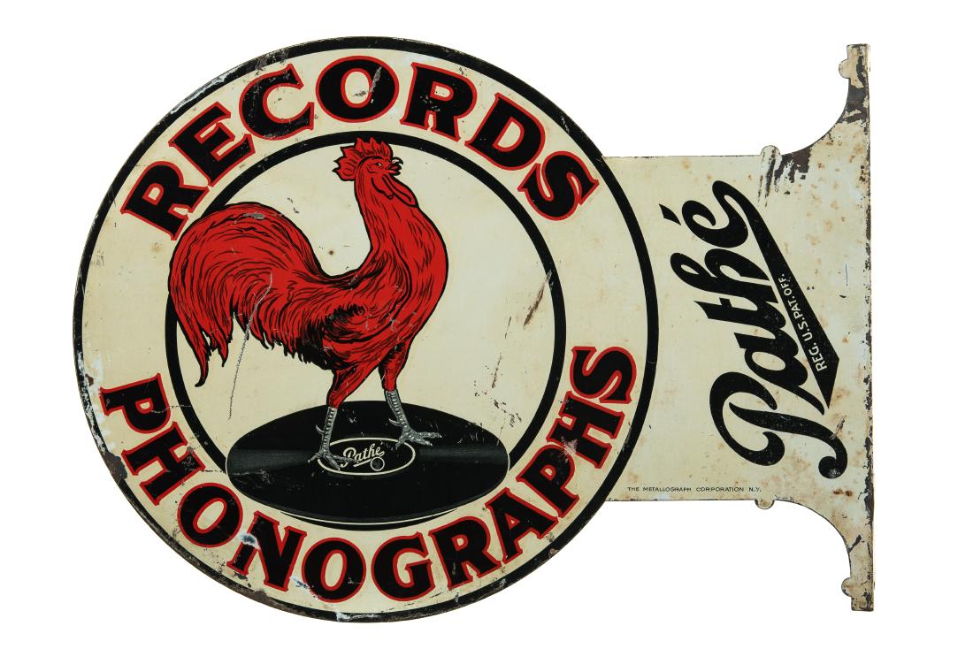 Early Pathe Records & Phonographs Tin Flange Sign - Jun 08, 2019 ...