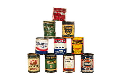 5 Pan Am & Standard One Pound Grease Cans