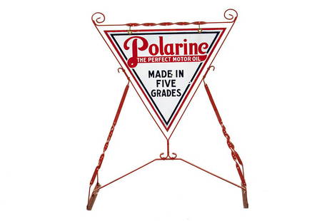 Standard Polarine Motor Oil Porcelain Curb Sign
