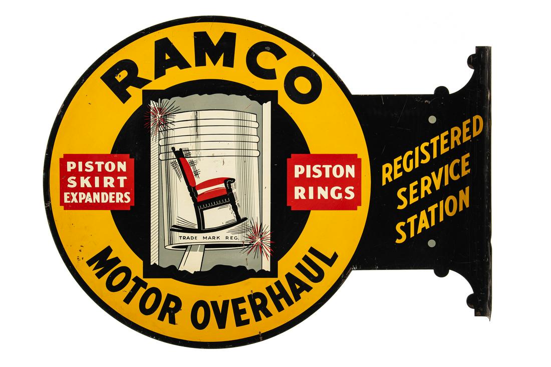 Rare Ramco Piston Rings Tin Flange Sign - Sep 14, 2019 | Route 32 ...
