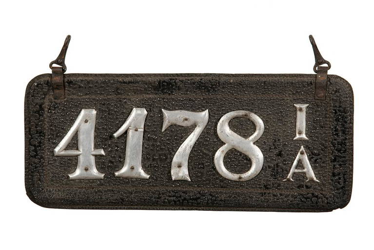 Early Iowa Leather License Plate