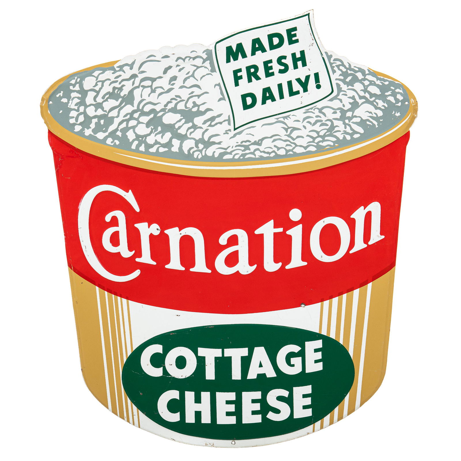 Carnation Cottage Cheese Die Cut Sign - Nov 22, 2019 | Route 32 ...