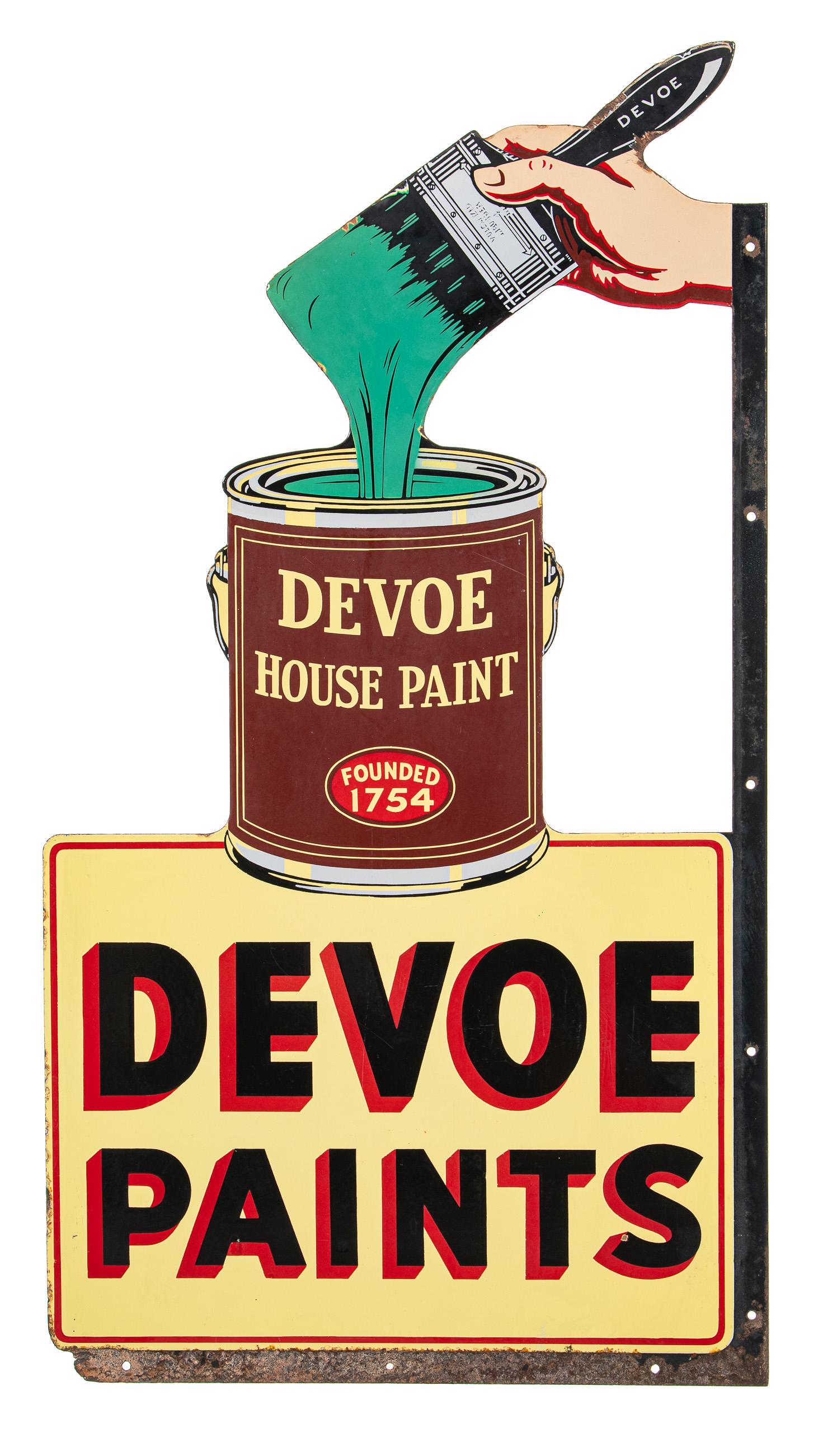 Devoe House Paint Die Cut Flange Sign - Nov 22, 2019 | Route 32 ...
