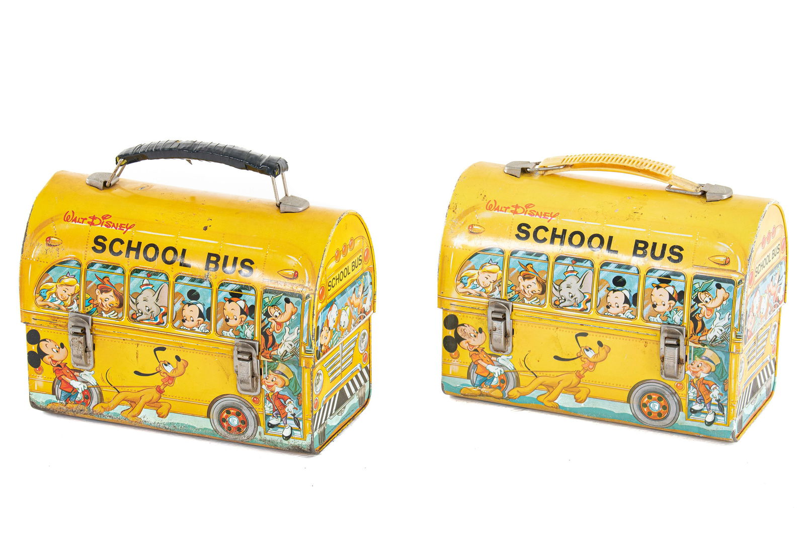 Lot Of 2 Walt Disney School Bus Lunch Boxes