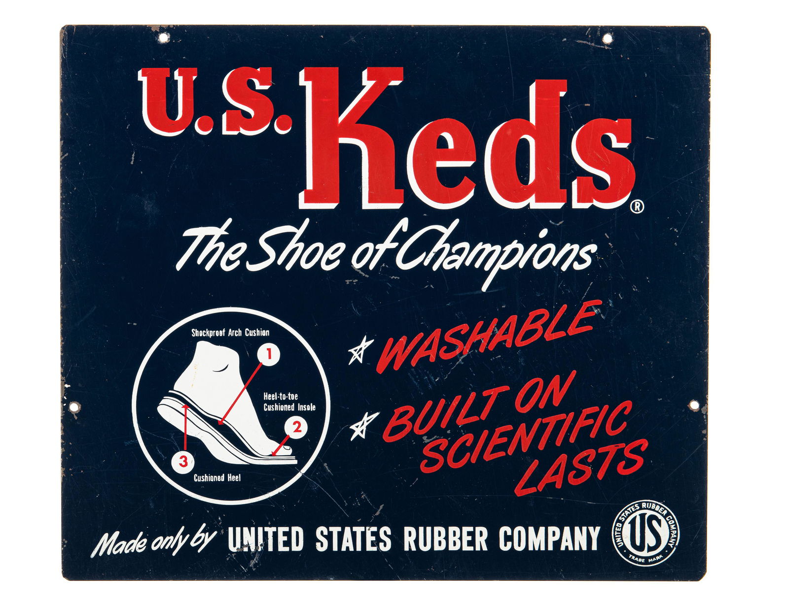 U.S. Rubber Keds Shoes Sign - Nov 22, 2019 | Route 32 Auctions in IN