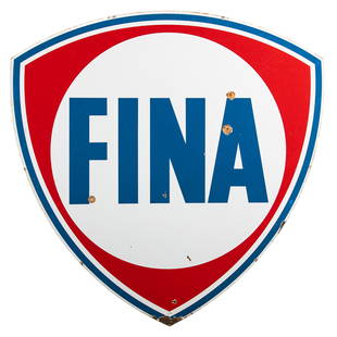 Fina 3' Service Station Sign