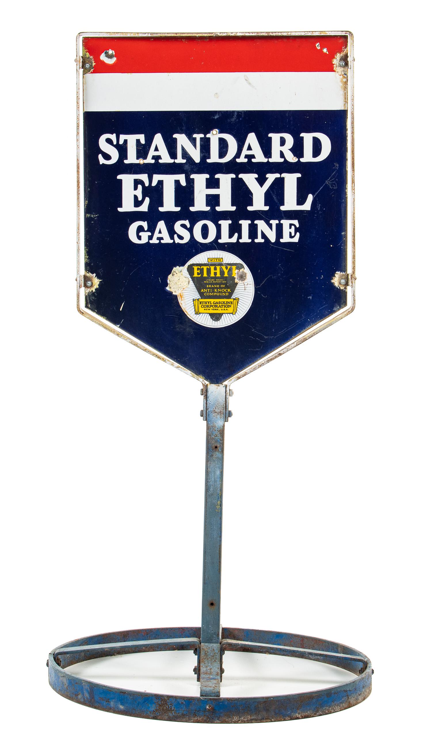 Standard Ethyl Gasoline Curb Sign On Base - Nov 23, 2019 | Route 32 ...