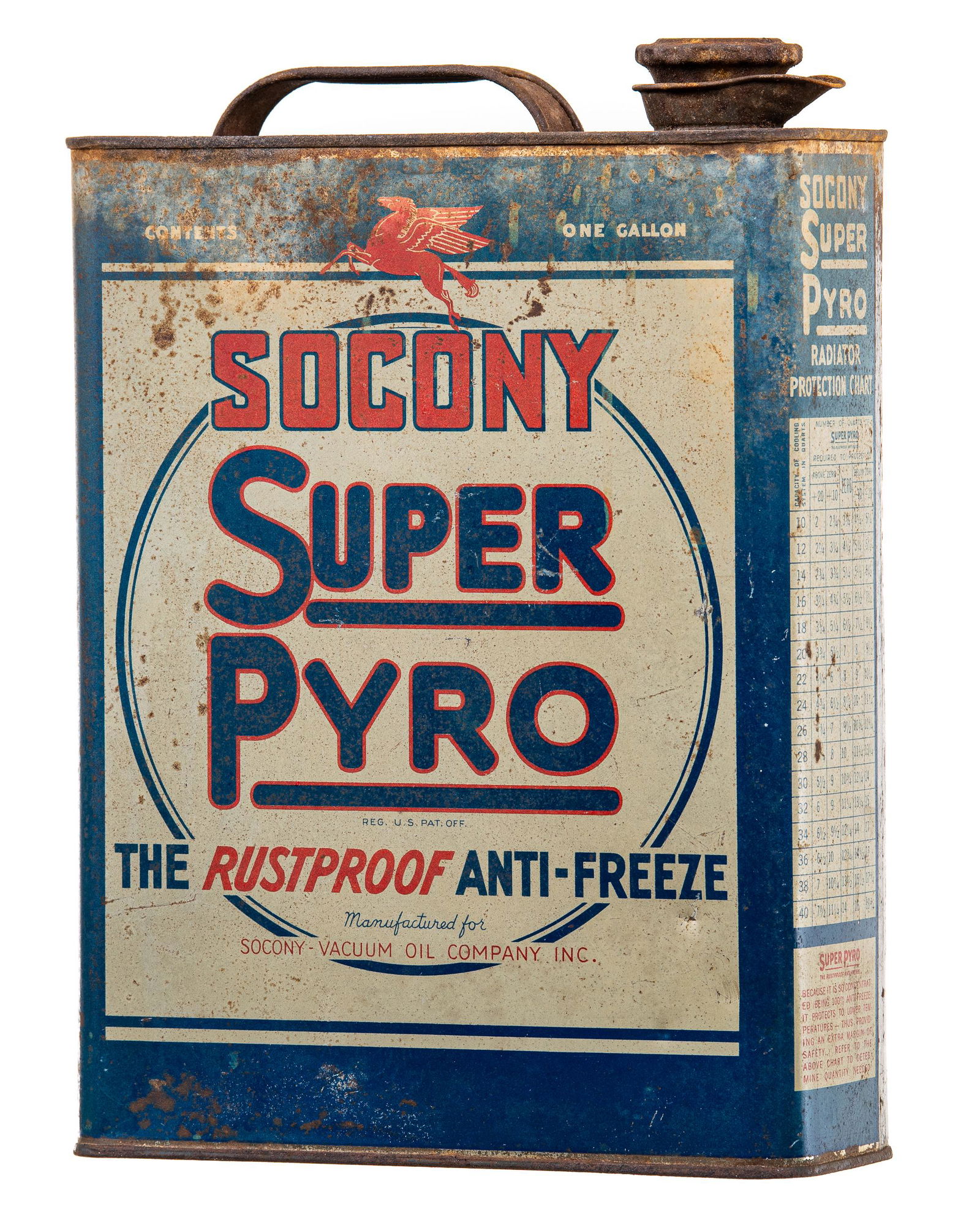 Socony Super Pyro One Gallon - Jan 19, 2020 | Route 32 Auctions in IN