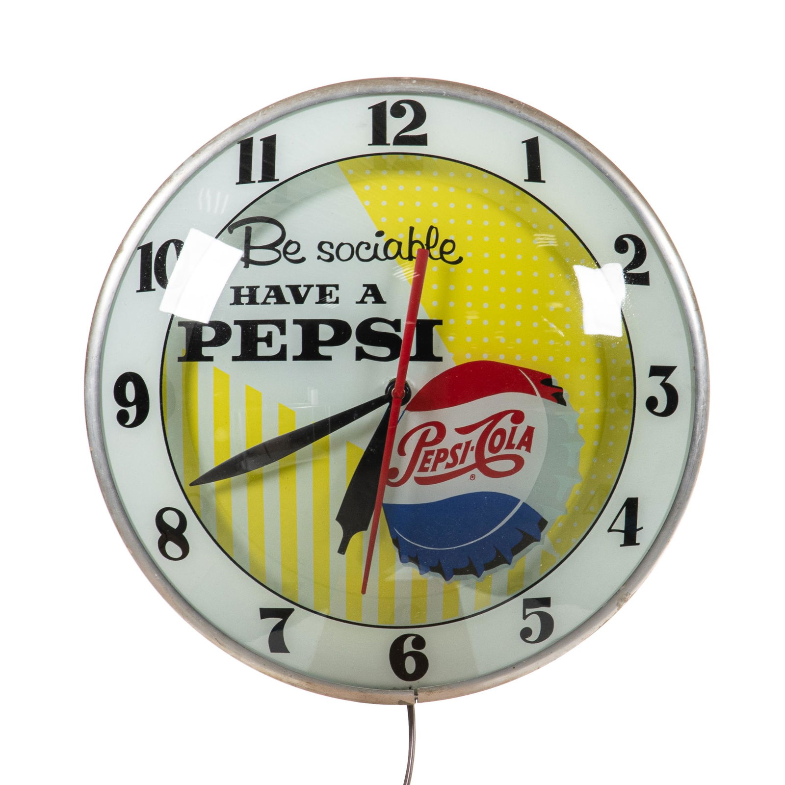 Pepsi Double Bubble Lighted Clock - Mar 21, 2020 | Route 32 Auctions in IN