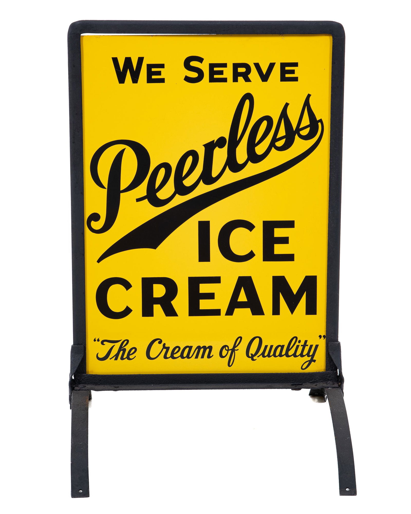 Peerless Ice Cream Sidewalk Sign - Mar 21, 2020 | Route 32 Auctions in IN