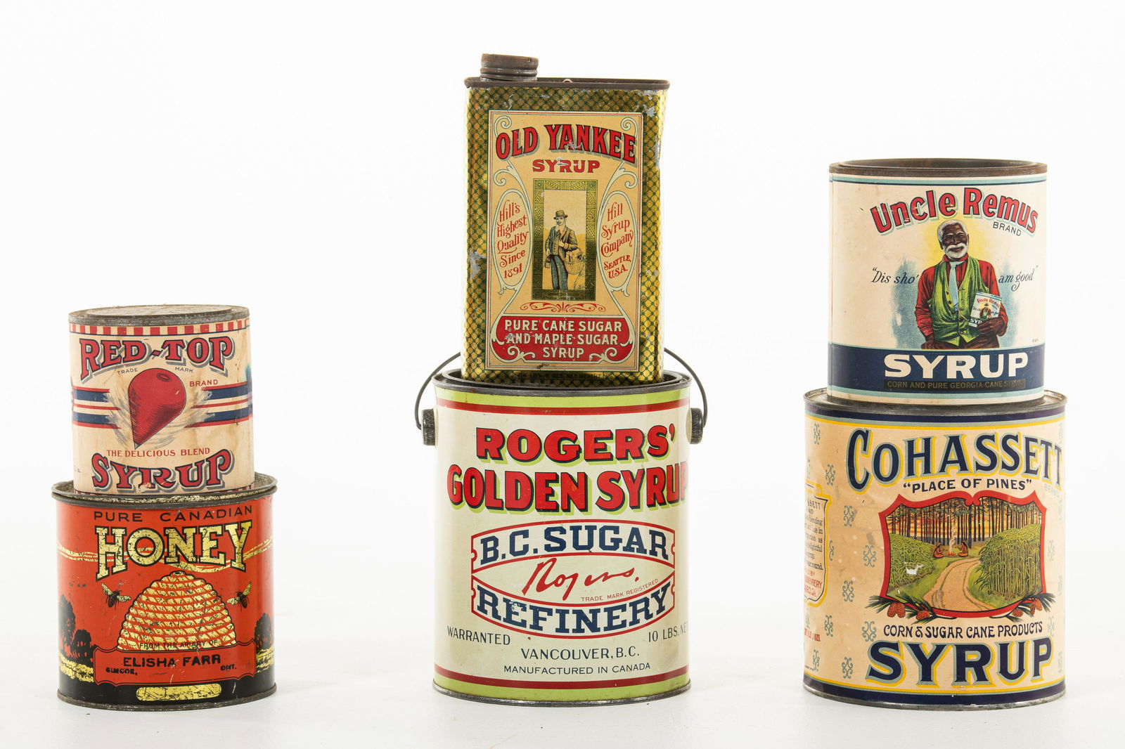 Lot Of 6 Syrup & Honey Tins - Mar 21, 2020 | Route 32 Auctions in IN