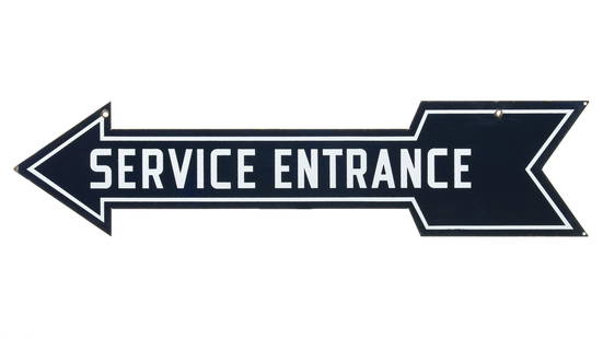 Service Entrance Arrow Sign