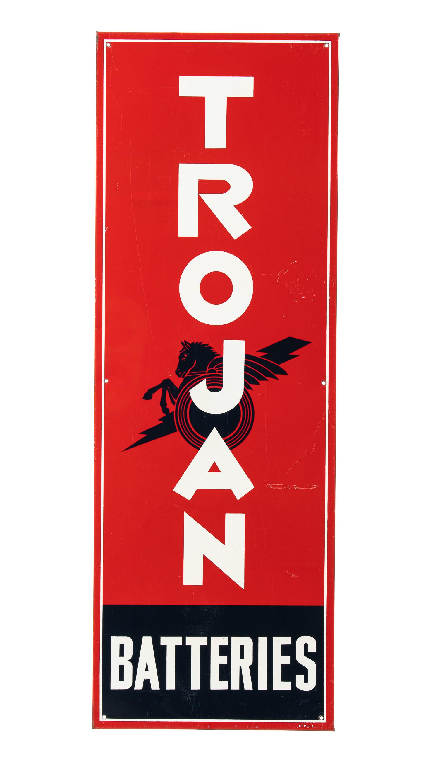 Trojan Batteries Vertical Sign