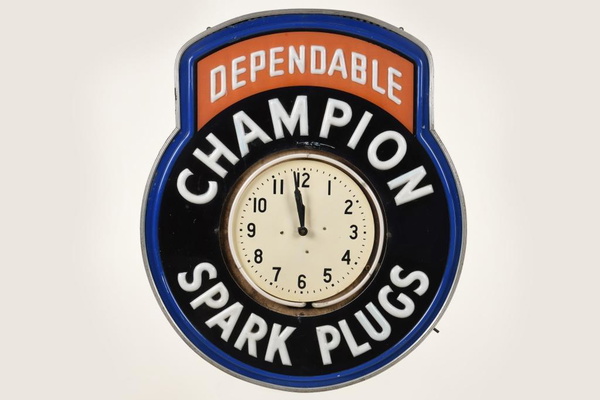 Champion Spark Plugs Neon Clock Champion Spark Plugs Neon Clock