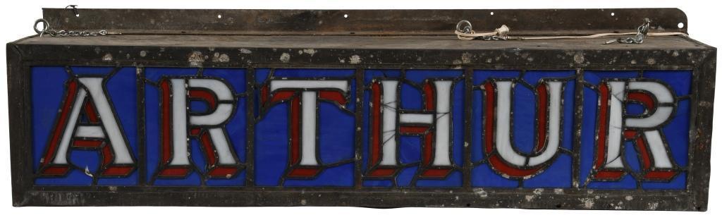 Arthur Stained Glass Lighted Sign - Sep 26, 2020 | Route 32 & Showtime ...