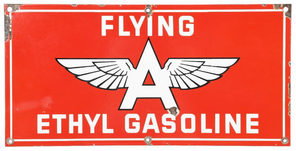 Flying A Ethyl Gasoline Sign - Oct 09, 2020 | Route 32 Auctions in IN