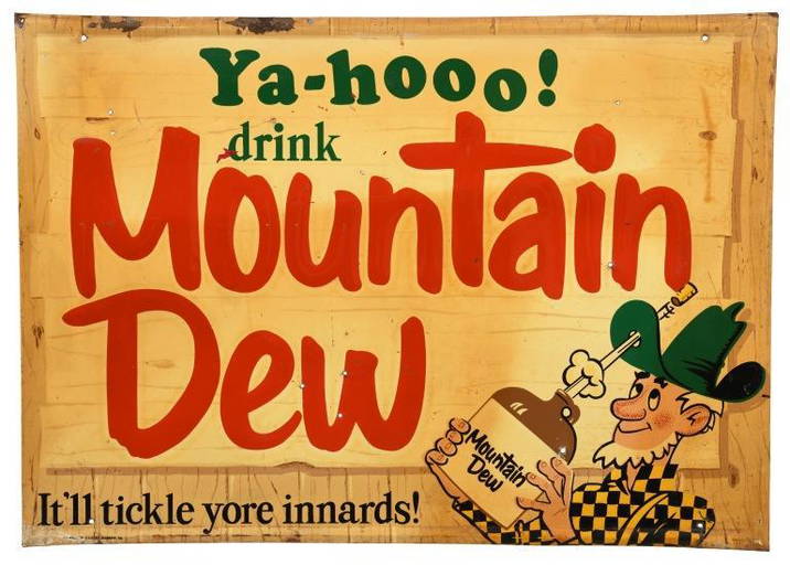 Yahoo Mountain Dew Sign