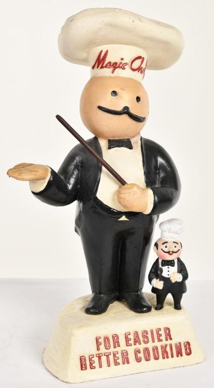 MAGIC CHEF STATUE DISPLAY WITH RUBBER CHEF BANK - Jan 08, 2021 | Route ...
