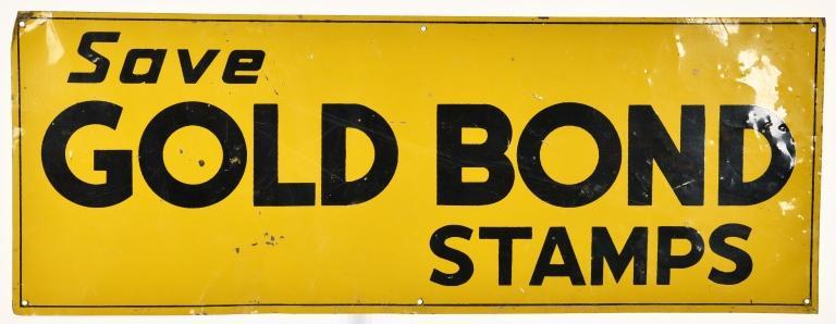Gold Bond Stamps Sign