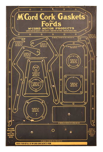 Mccord Cork Gasket For Fords Metal Display Sign