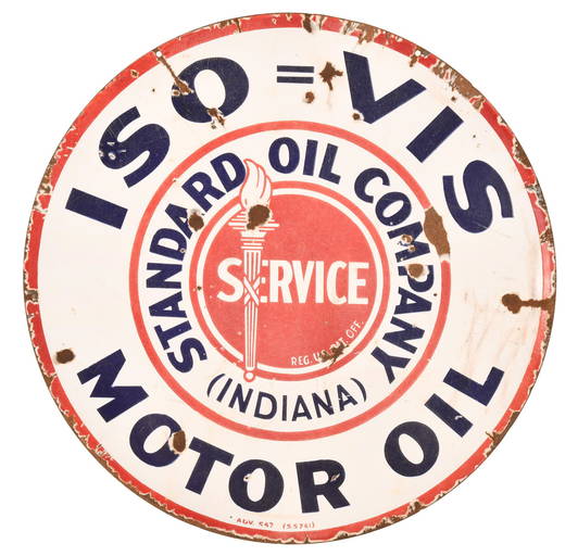 Standard Iso=vis Motor Oil Porcelain Sign