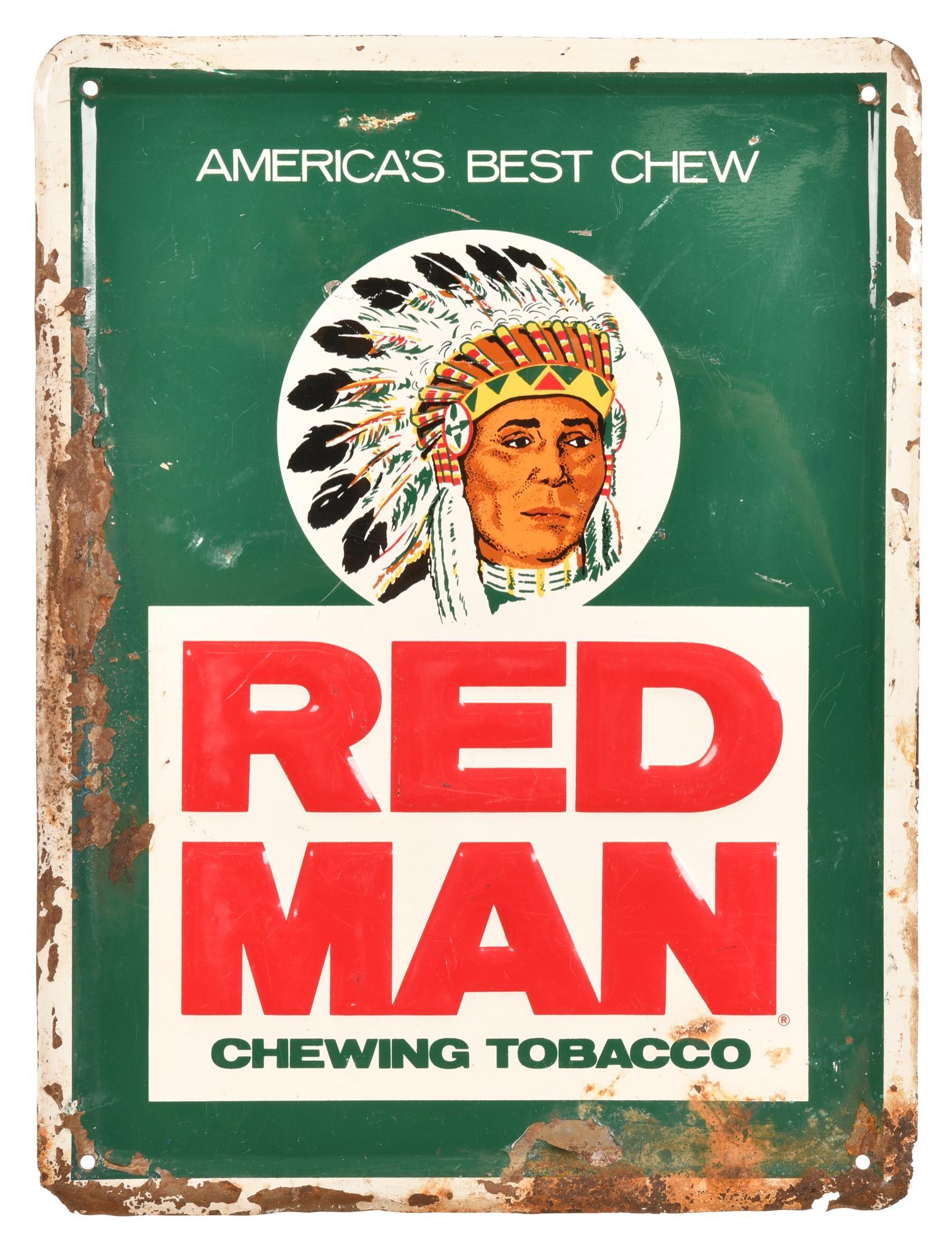 Red Man Chewing Tobacco Metal Sign