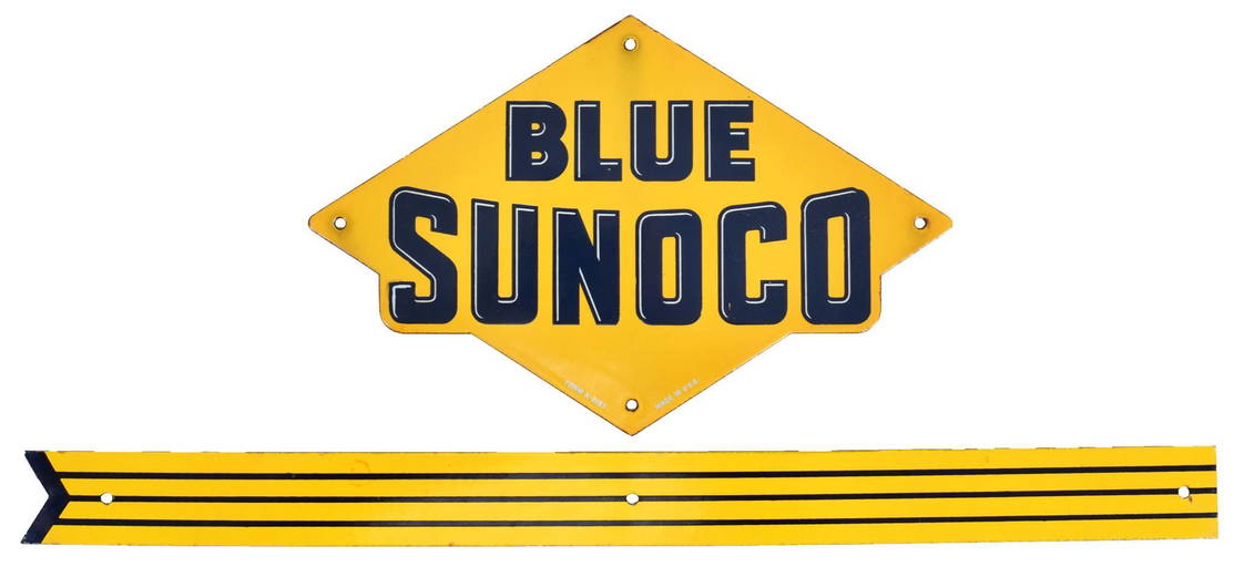 Blue Sunoco Porcelain Sign