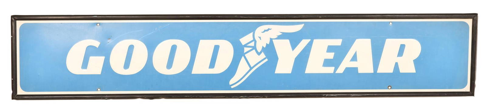 Goodyear W/winged Foot Logo Metal Sign