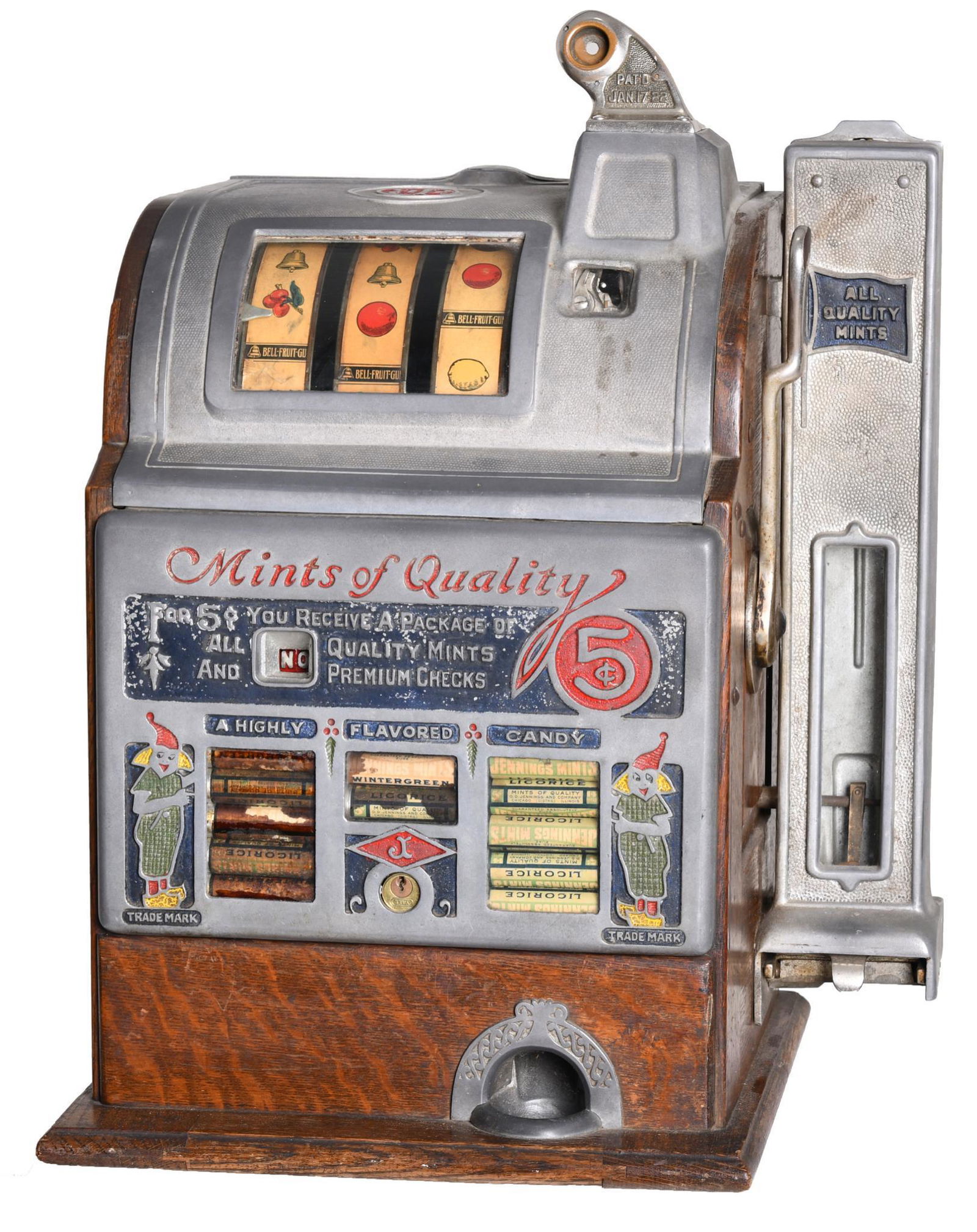 Jennings Mints Of Quality 5 Cent Slot Machine With Side - Mar 20, 2021 ...