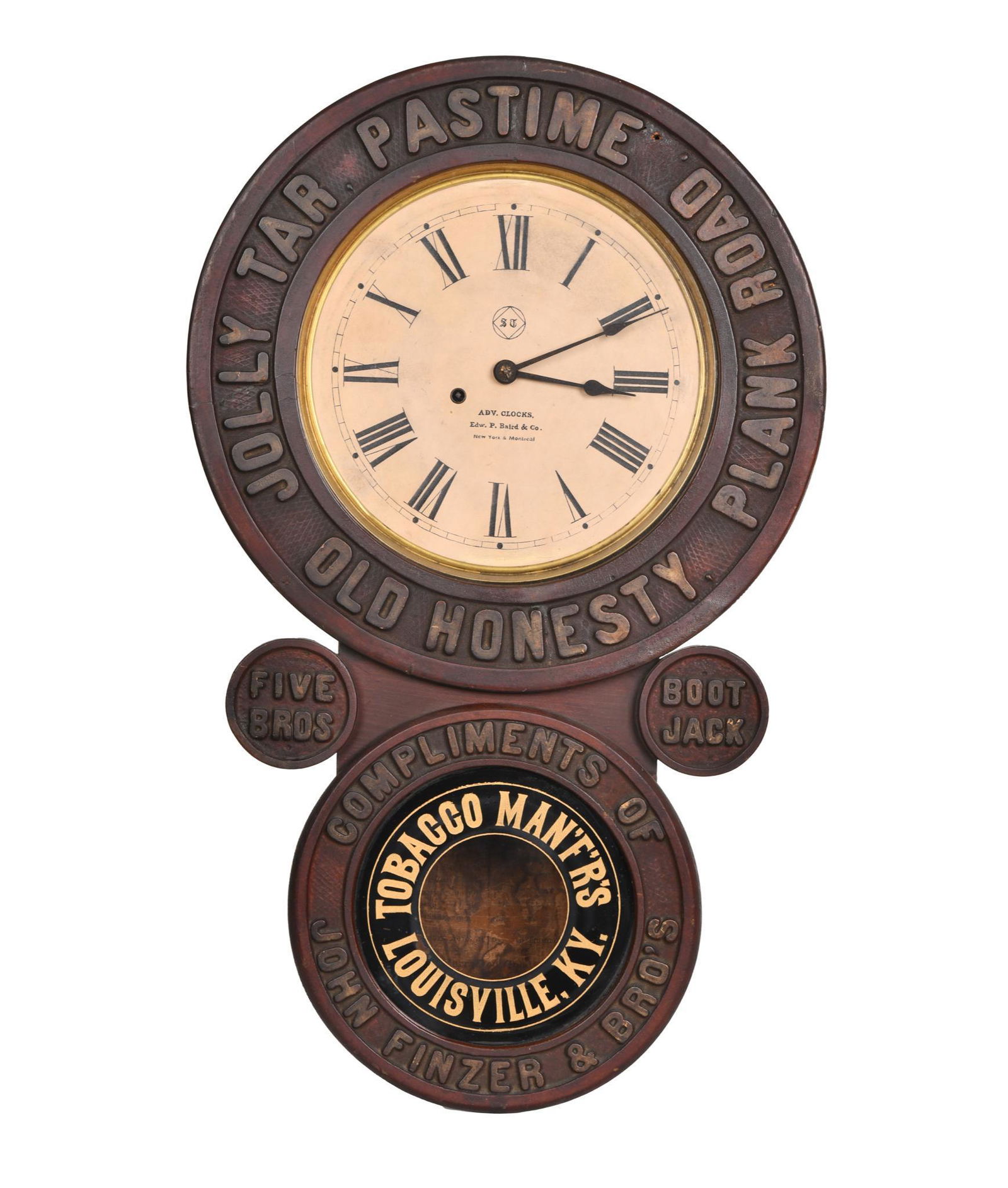 For Auction: Jolly Tar Pastime Seth Thomas Baird Advertising Clock ...