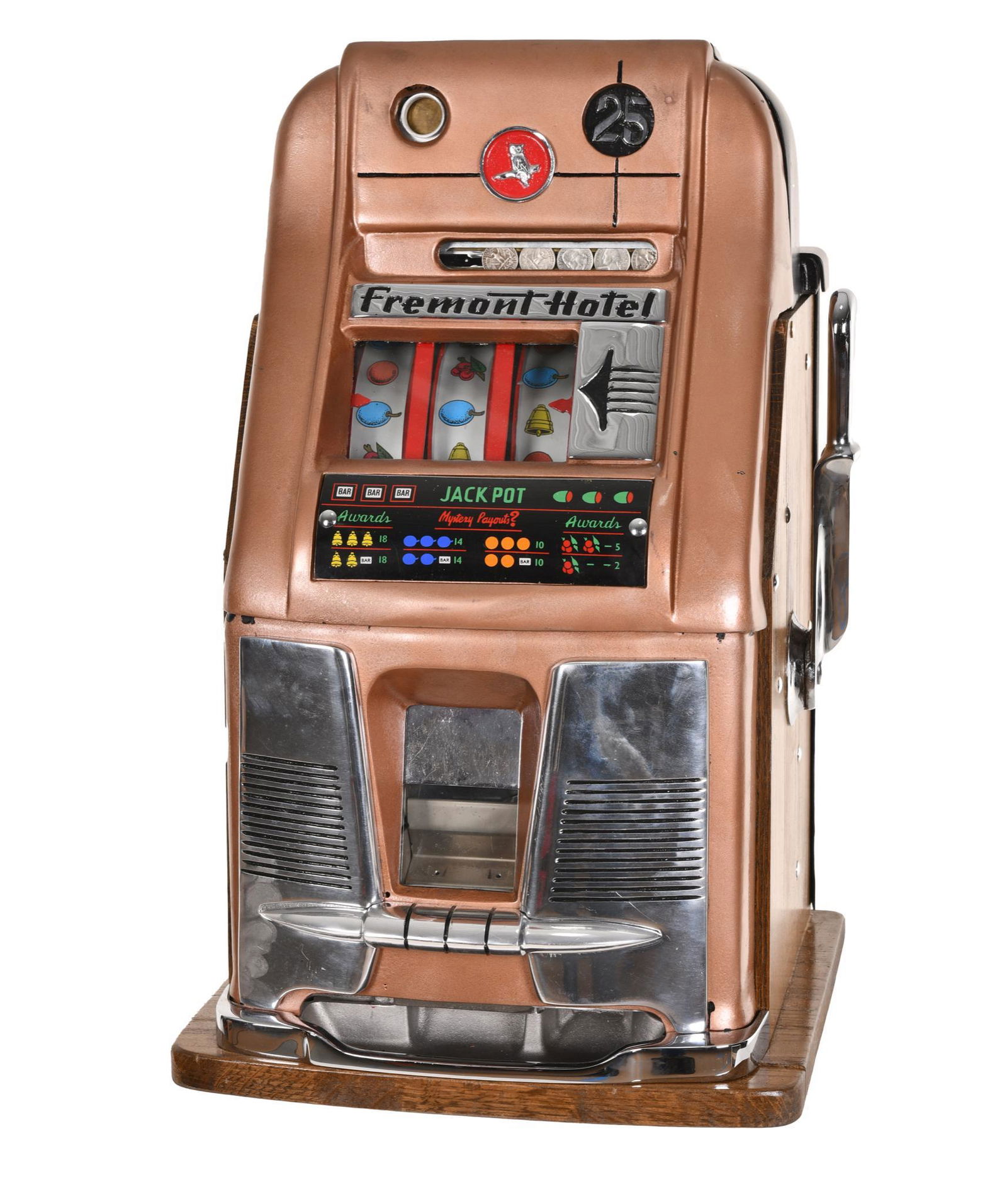25¢ MILLS "JEWEL BELL" HIGH TOP SLOT MACHINE IN CARVED - Jun 20, 2020 ...