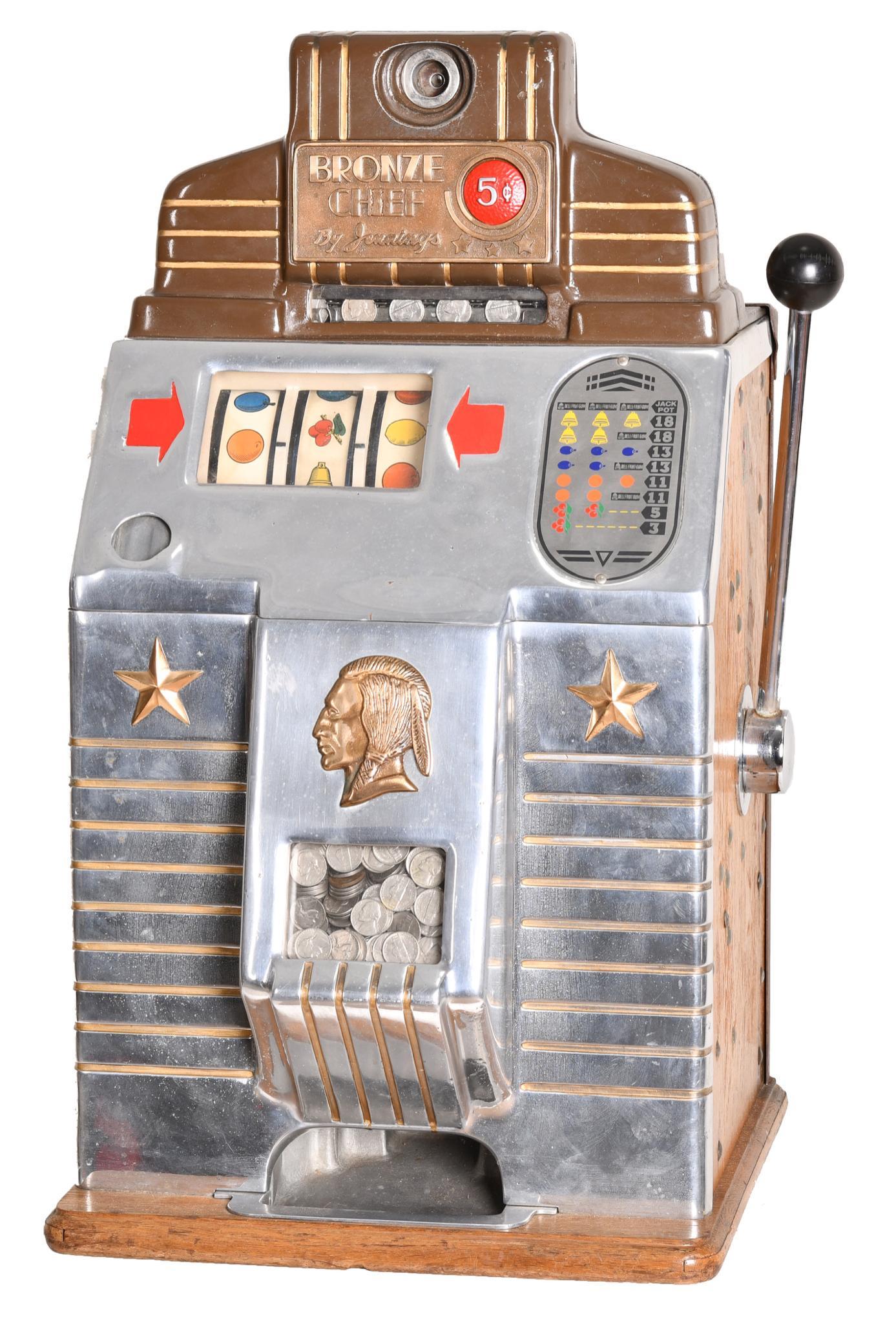 1949 Jennings Sun Chief 10 cent slot machine with oak - May 29, 2013 ...