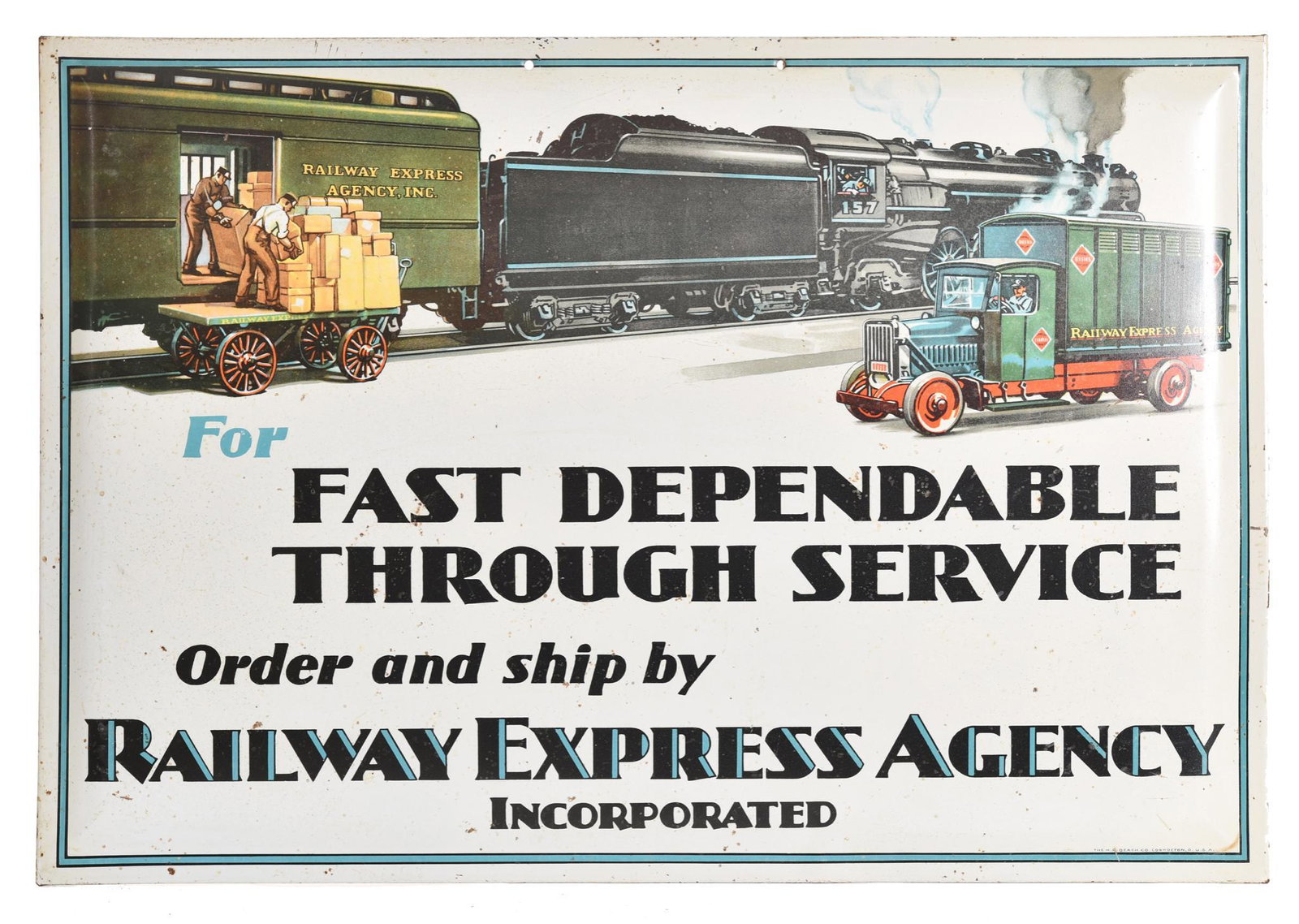 Railway Express Agency Metal Sign