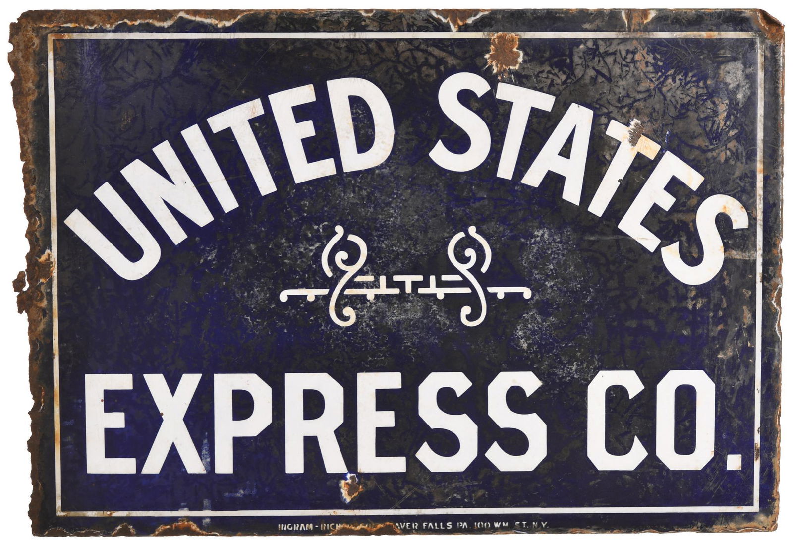 Rare United States Express Co. Porcelain Sign