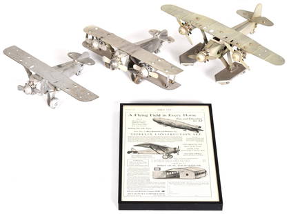 3 Metalcraft Airplane Models Assemble & Framed Ad
