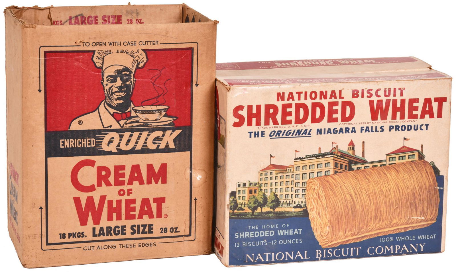 Cream Of Wheat & Shredded Wheat Cardboard Boxes,