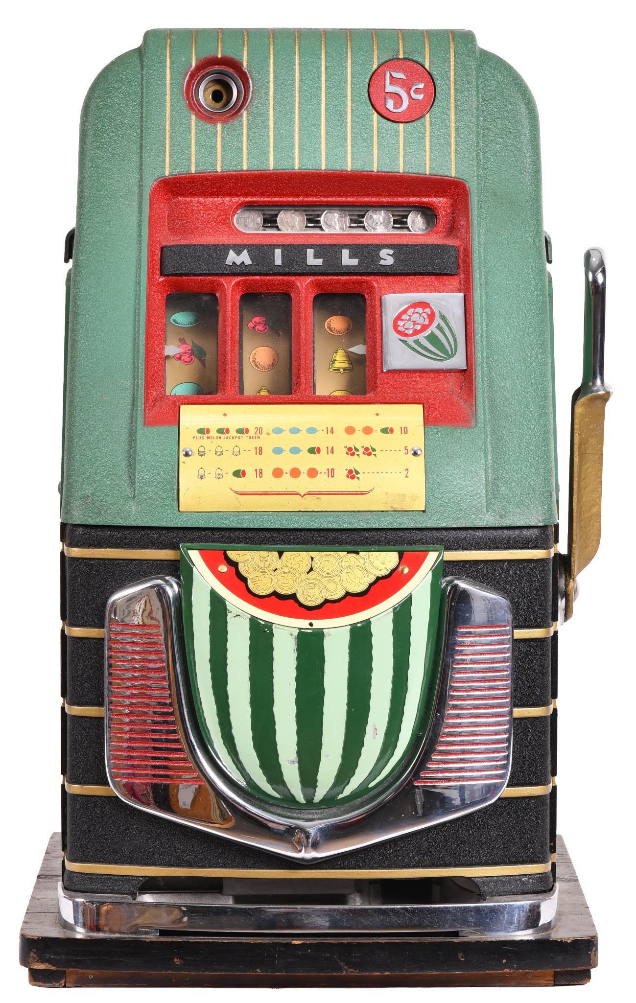 Mills 5 Cent Watermelon Slot Machine
