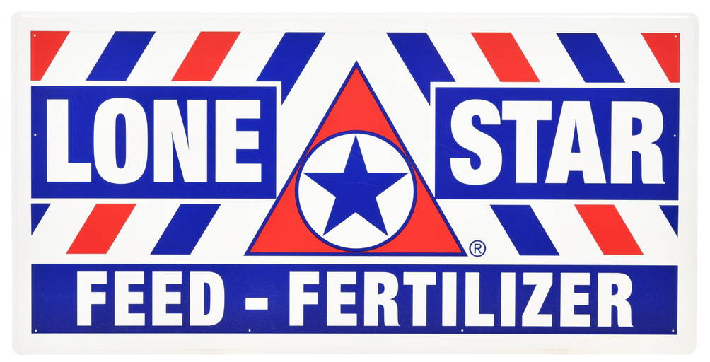Lone Star Feed Fertilizer Metal Sign