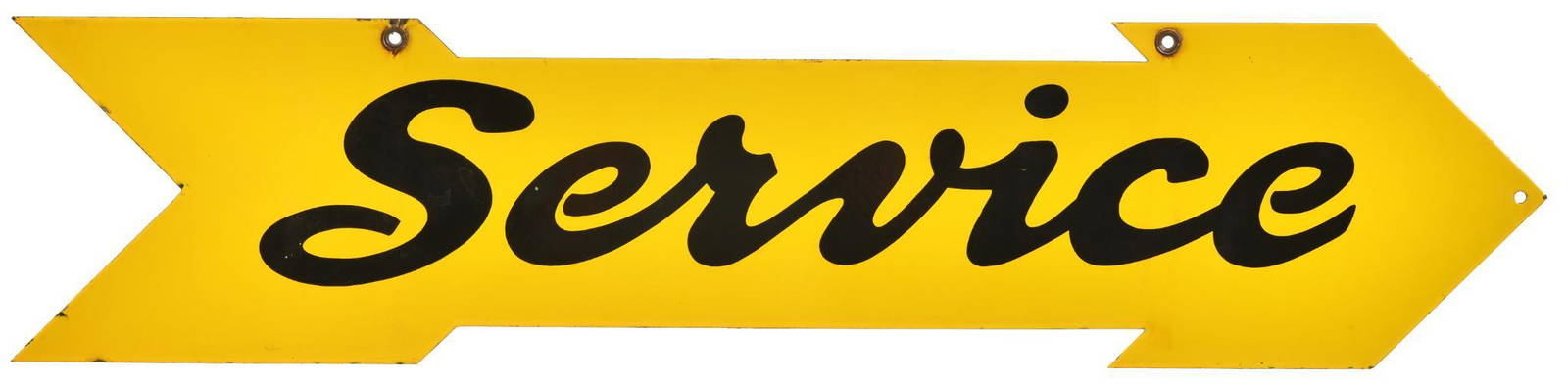 Service Arrow Porcelain Sign