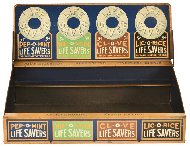 Life Saver Metal Counter Top Display