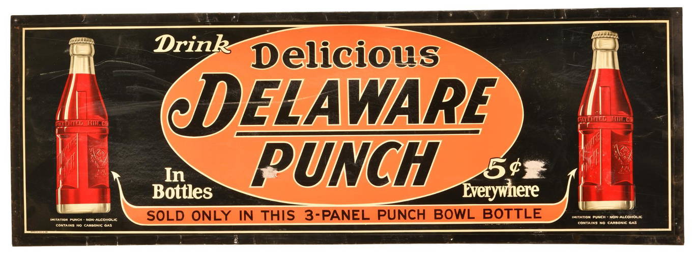 Drink Delicious Delaware Punch w/Bottle Cardboard Sign - Feb 05, 2022 ...