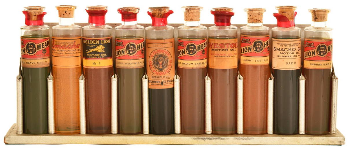 Gilmore Glass Test Tube Oil Display in Metal Rack (#0130) on Feb 05 ...