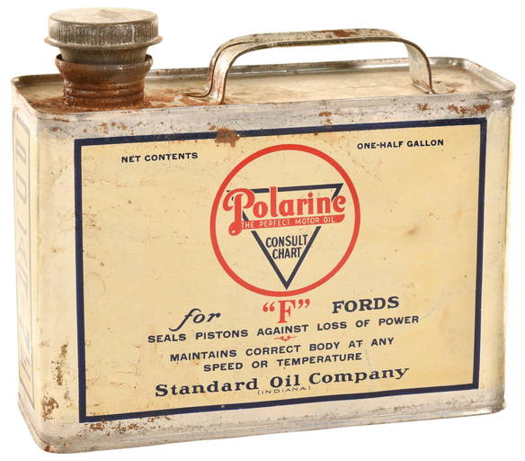 Standard Oil Polarine "f" Ford Motor Oil Half Gallon