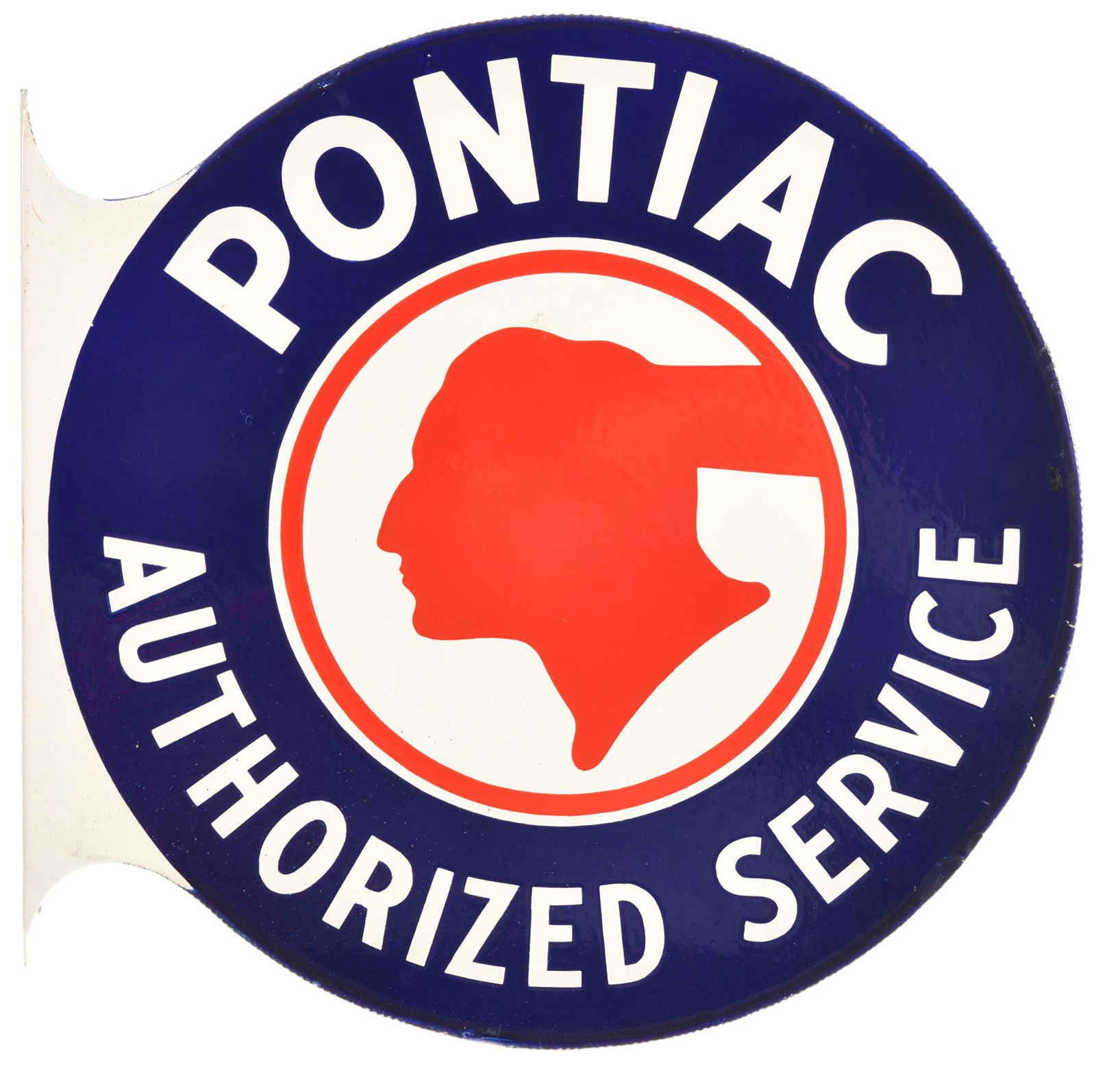 Pontiac Authorized Service Flange Sign