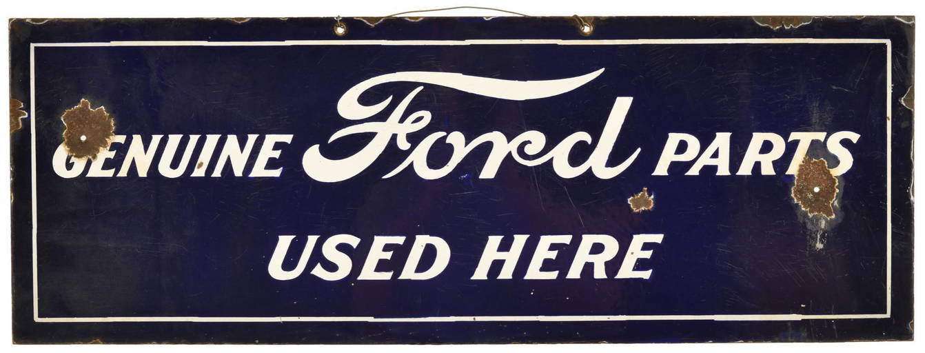 Genuine Ford Parts Used Here Sign