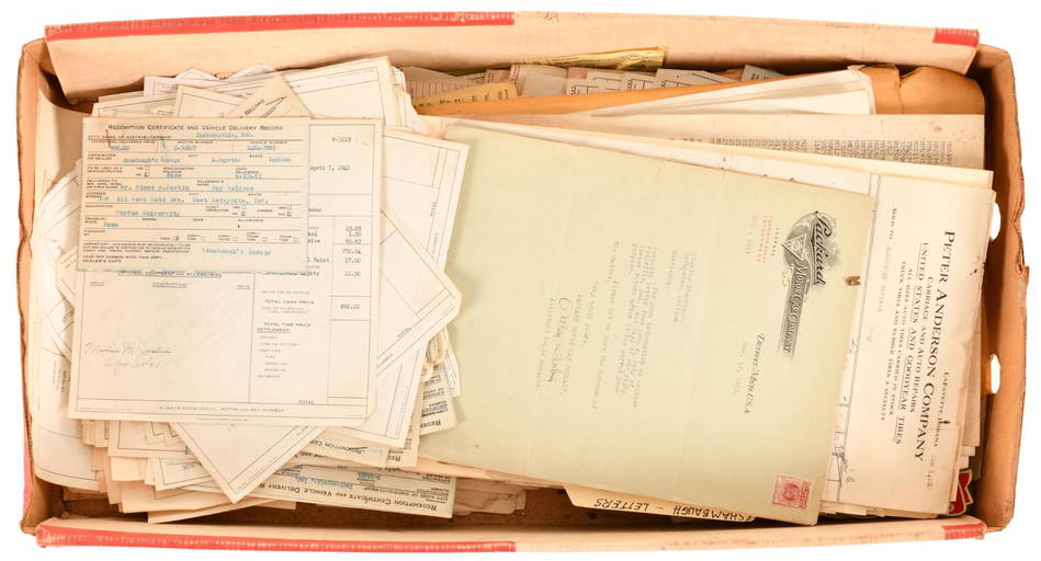 Large Lot of Vintage Automotive Paperwork (#0146) on Oct 08, 2022 ...