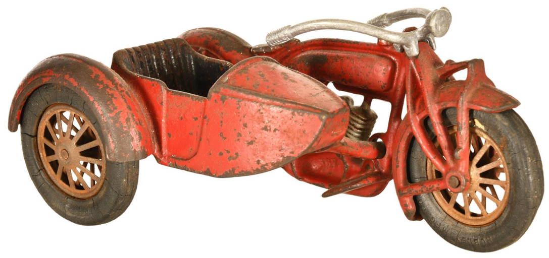 Hubley Cast Iron Indian Twin Motorcycle With Side Car (#0220) on Oct 21 ...