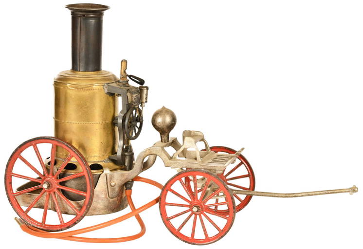 Cast Iron, Brass And Tin Early Steam Fire Pumper