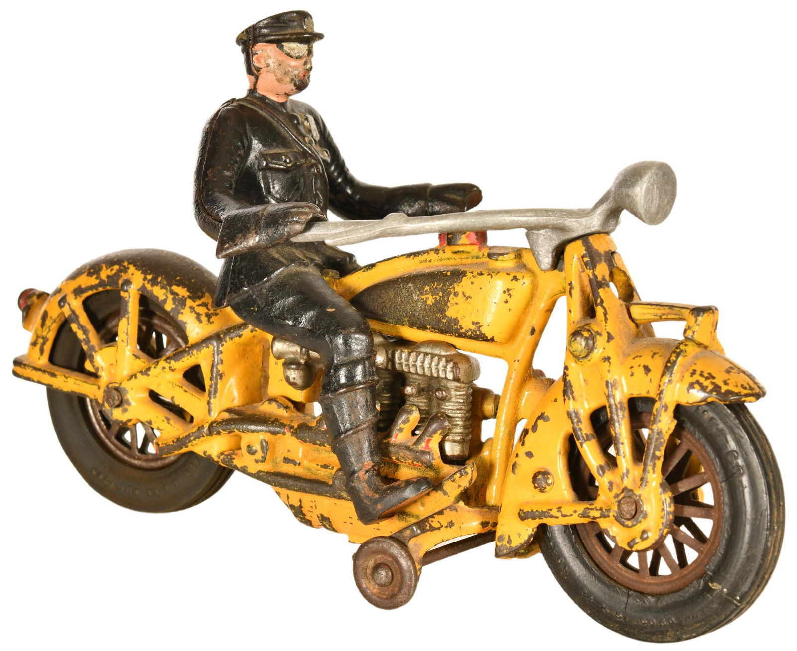 Hubley Cast Iron Indian 4 Cylinder Motorcycle