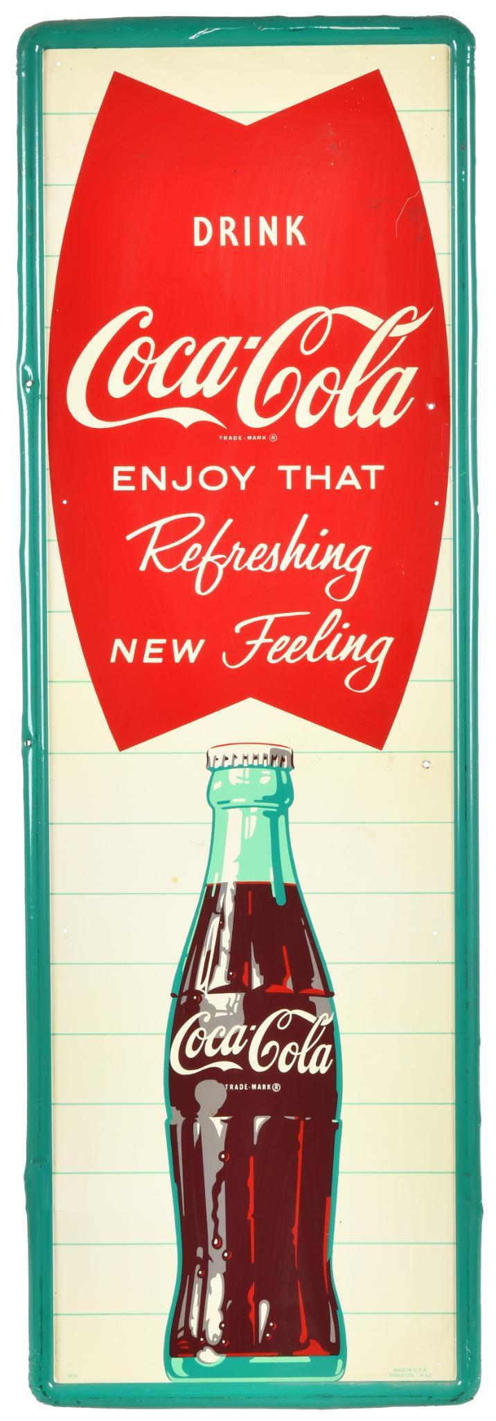 Drink Coca Cola Vertical Sign With Bottle